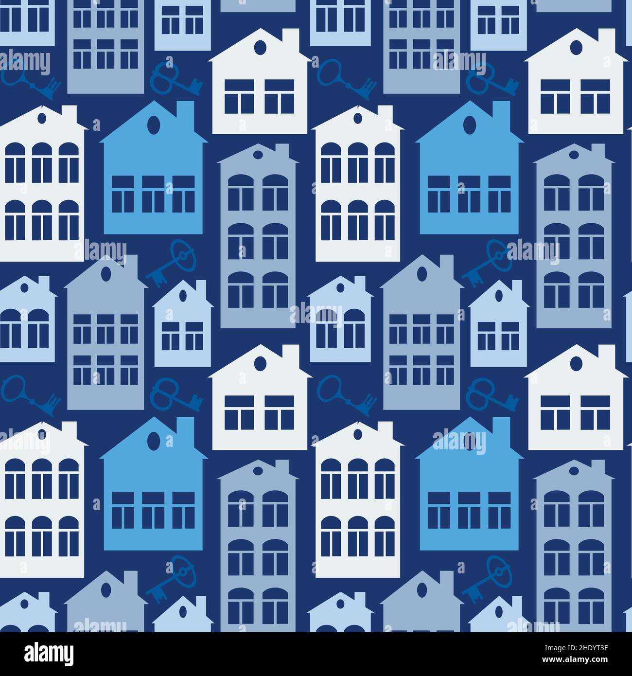 Seamless pattern on a square background on the theme of real estate ...