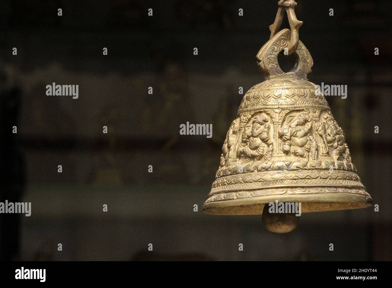 Holy bell hanging in the Temple Stock Photo - Alamy