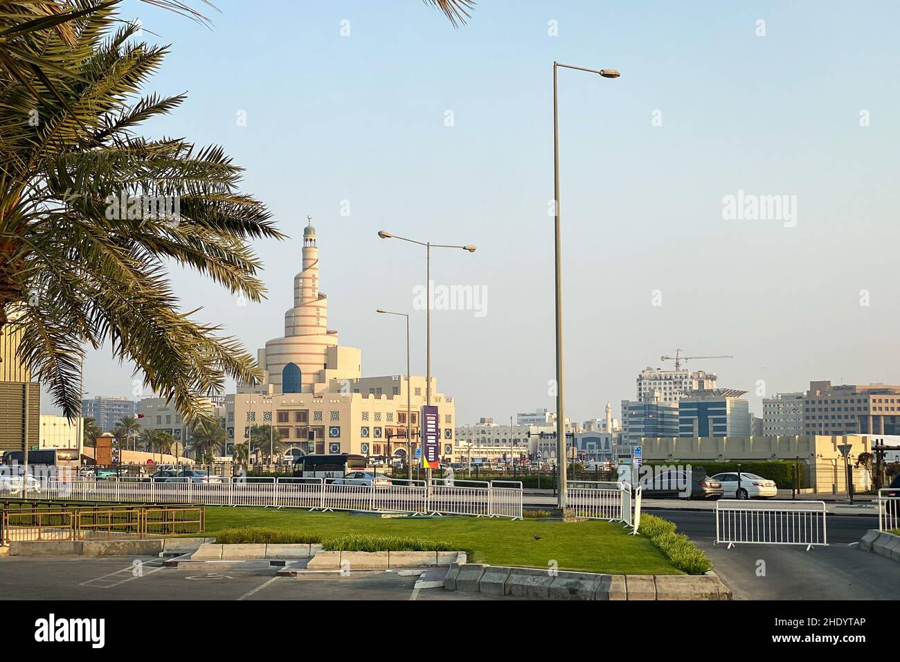 Cityscape old town of Doha, Qatar with Al Fanal building and Qatar ...