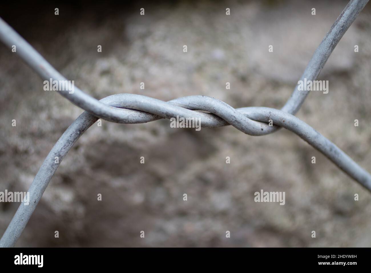 Closeup shot wire fence hi-res stock photography and images - Alamy