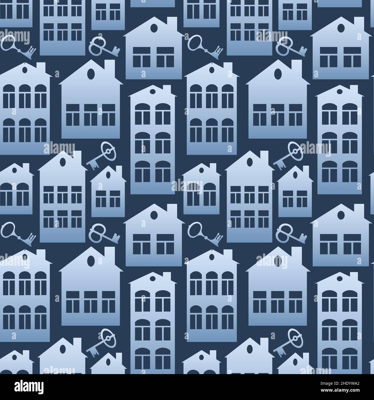 Seamless pattern on a square background on the theme of real estate ...