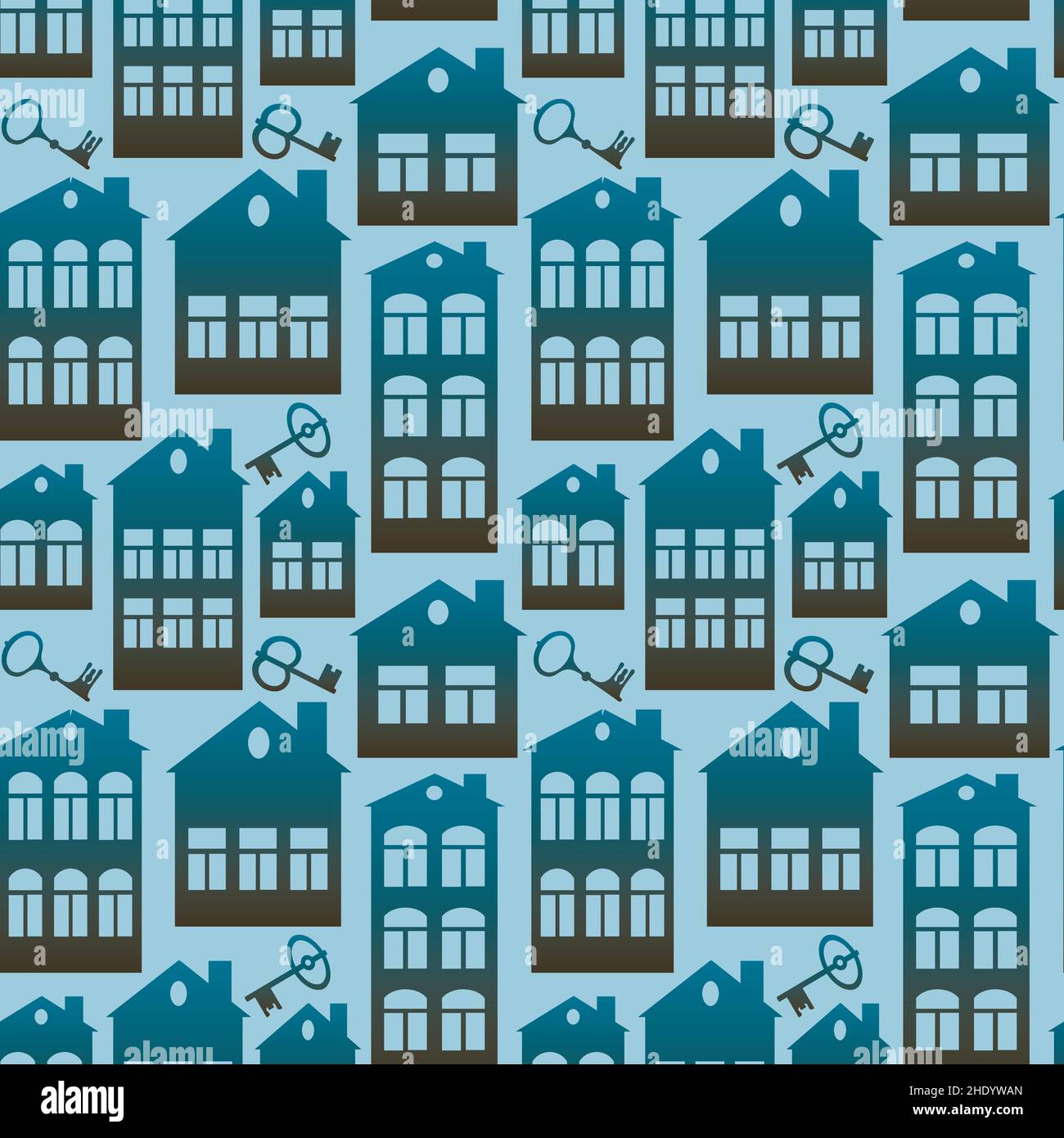 Seamless pattern on a square background on the theme of real estate ...