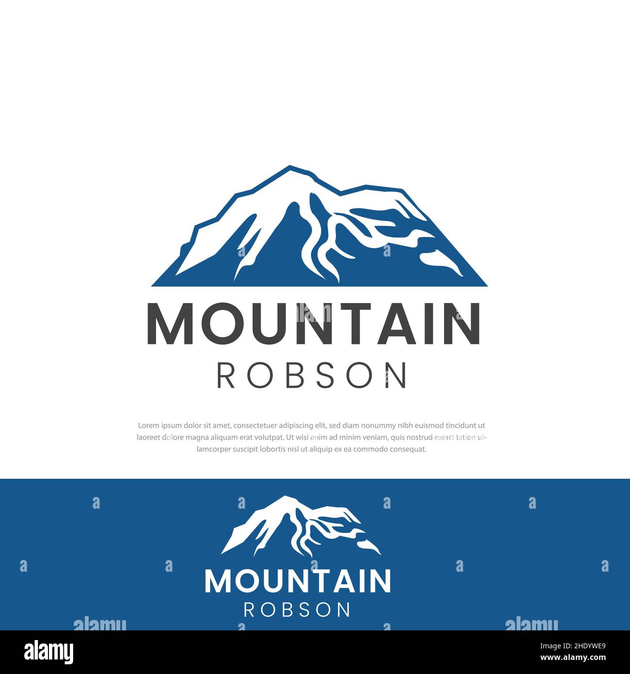 Simple robson mountains logo design vector template Stock Vector Image ...