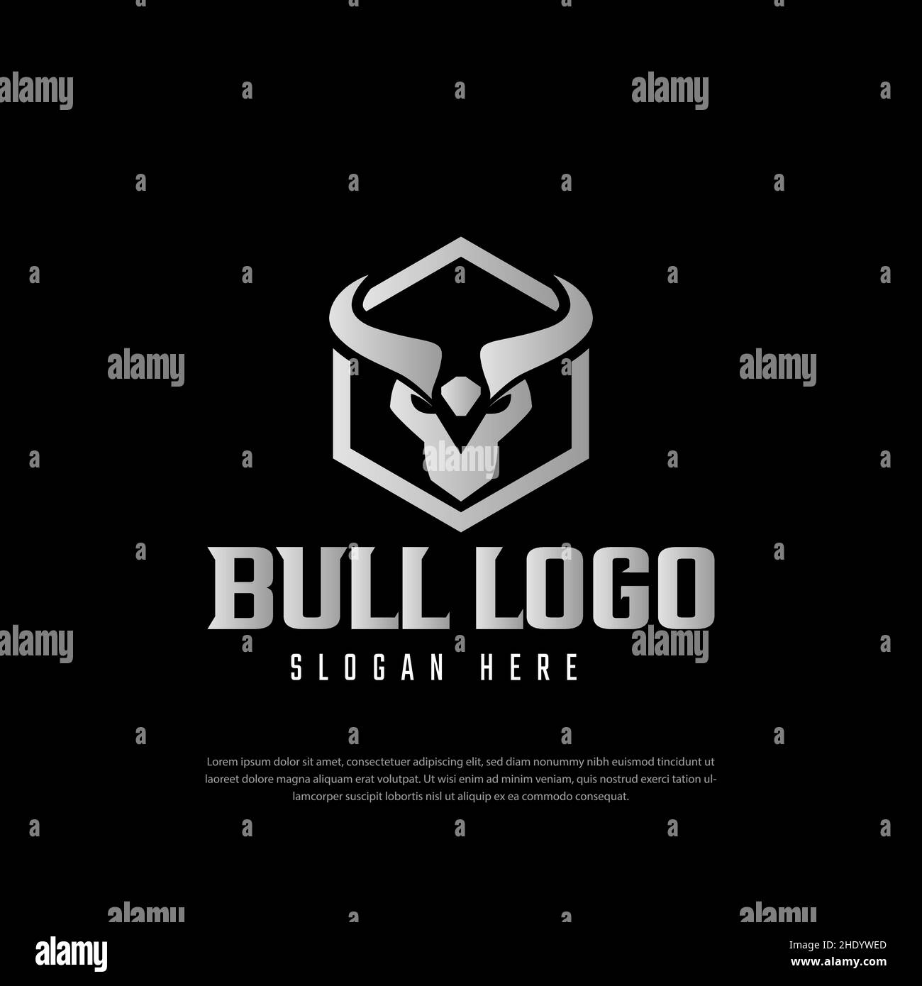 Premium Bull Head Logo Design Vector. Taurus Hexagon Bull Vector Design ...