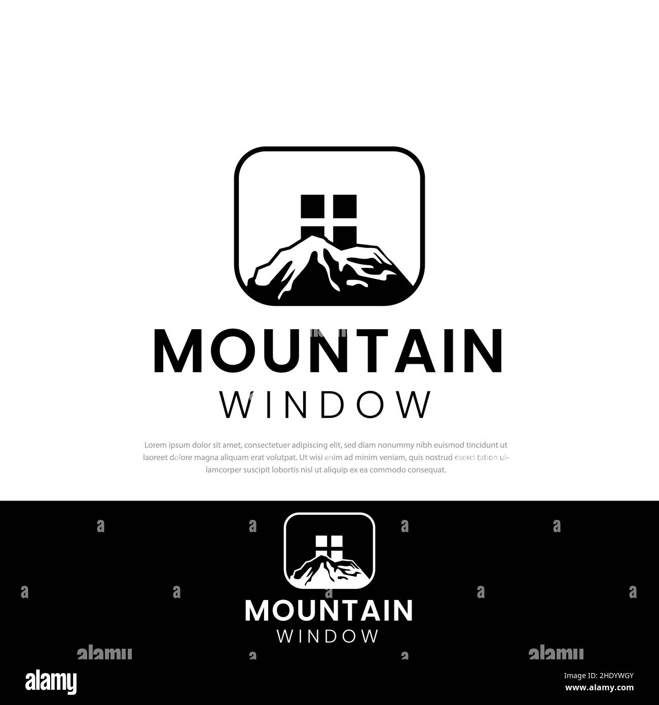 Mountain Window Abstract Logo Design,mountain symbol,icon,design ...