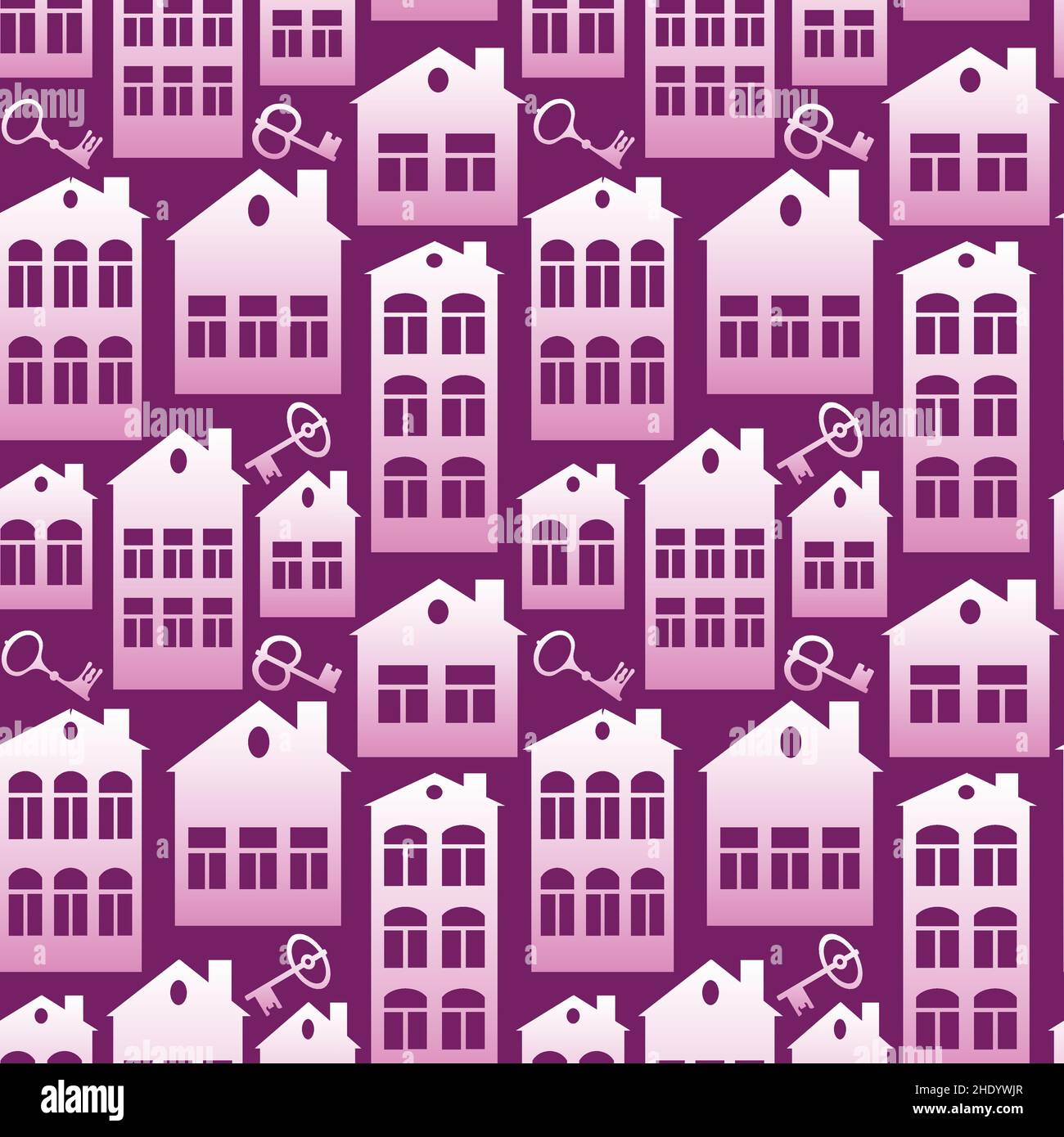 Seamless pattern on a square background on the theme of real estate ...