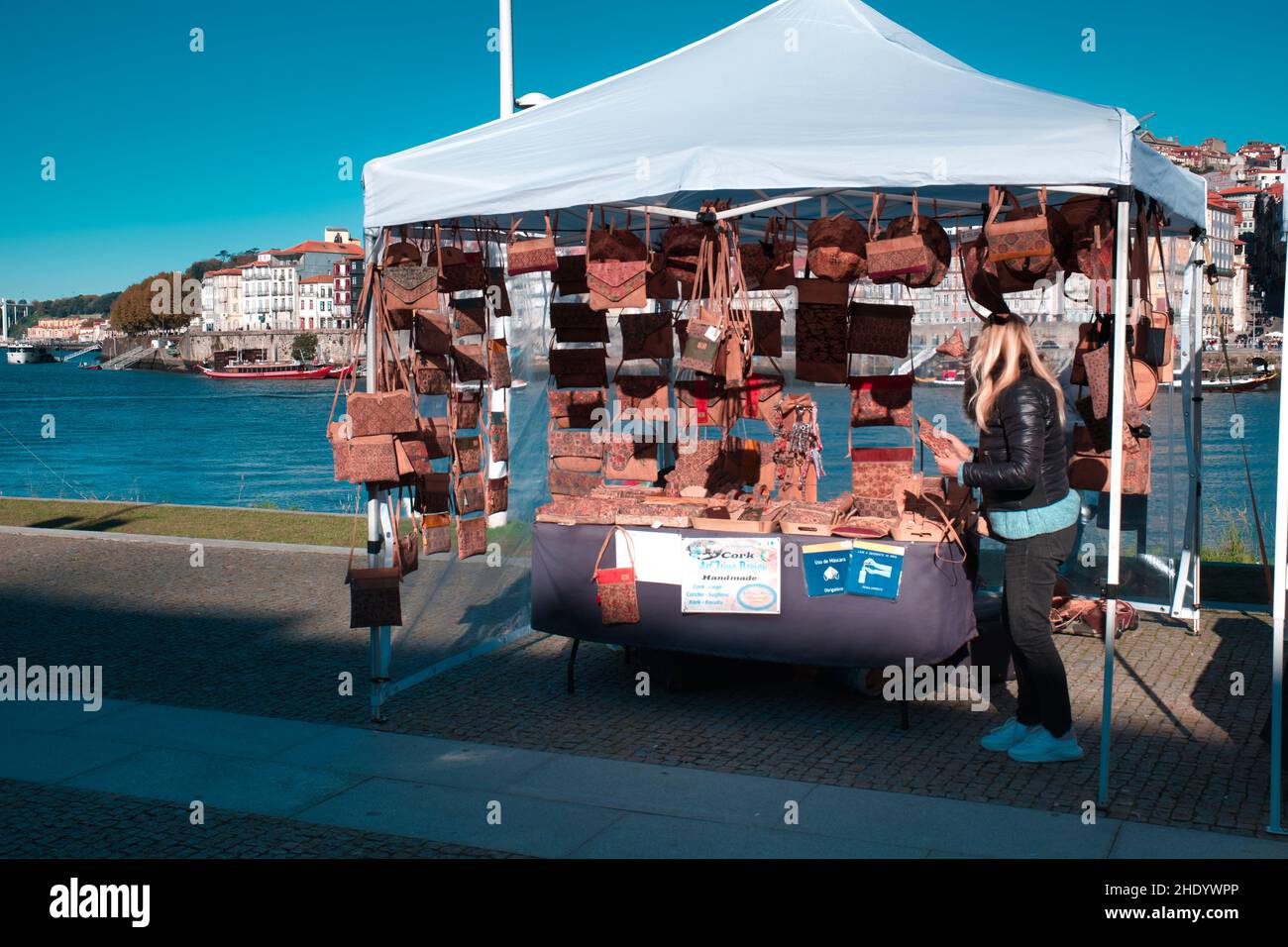 Cork stall, Vila Nova de Gaia, Porto Stock Photo - Alamy