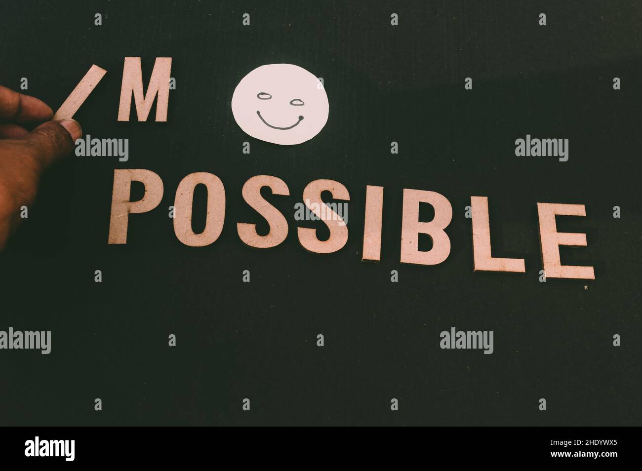 Impossible Means I’m Possible If You Know How To Begin - Man hand ...
