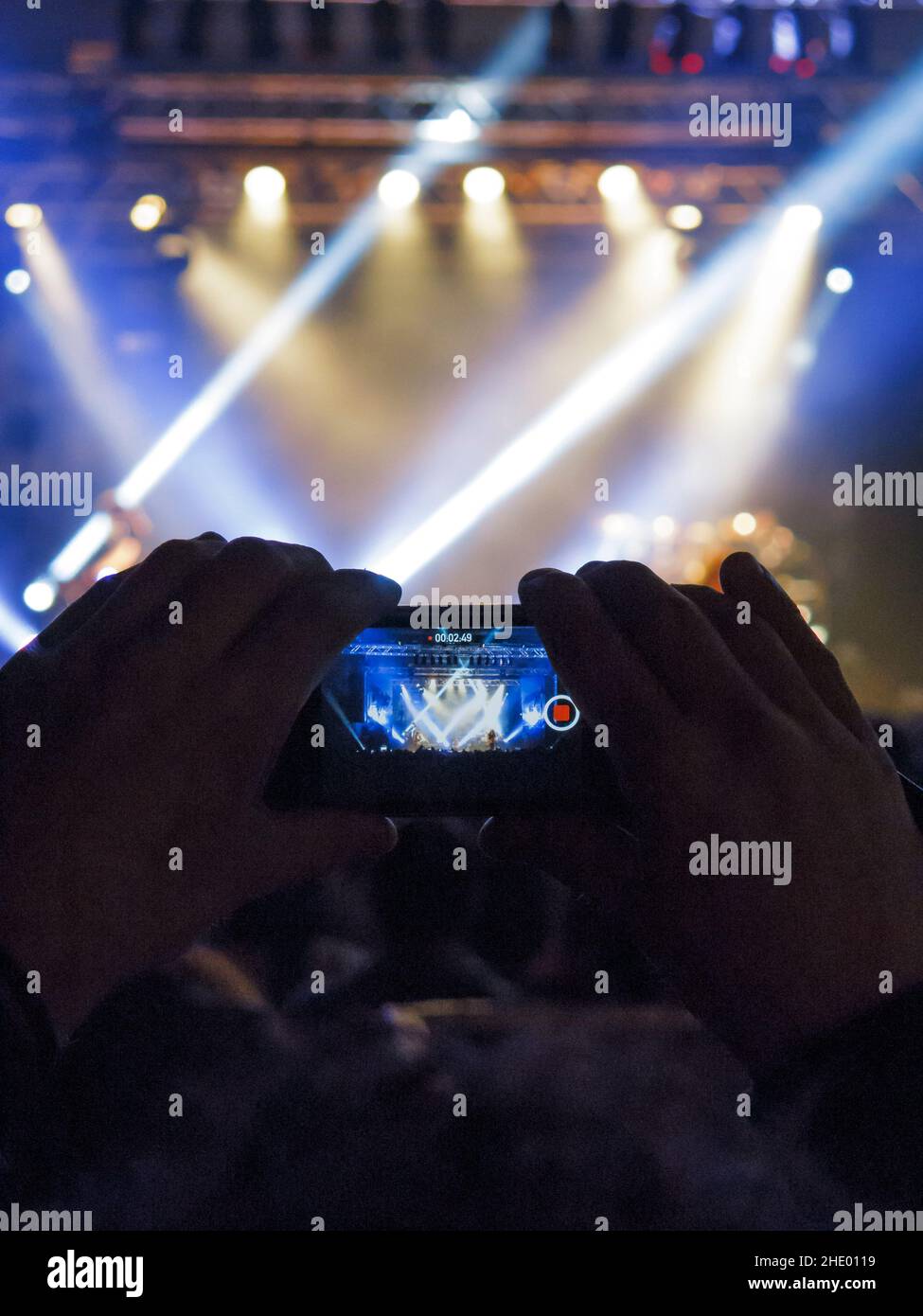 Concert photography during a gig, this is the point of view of the ...