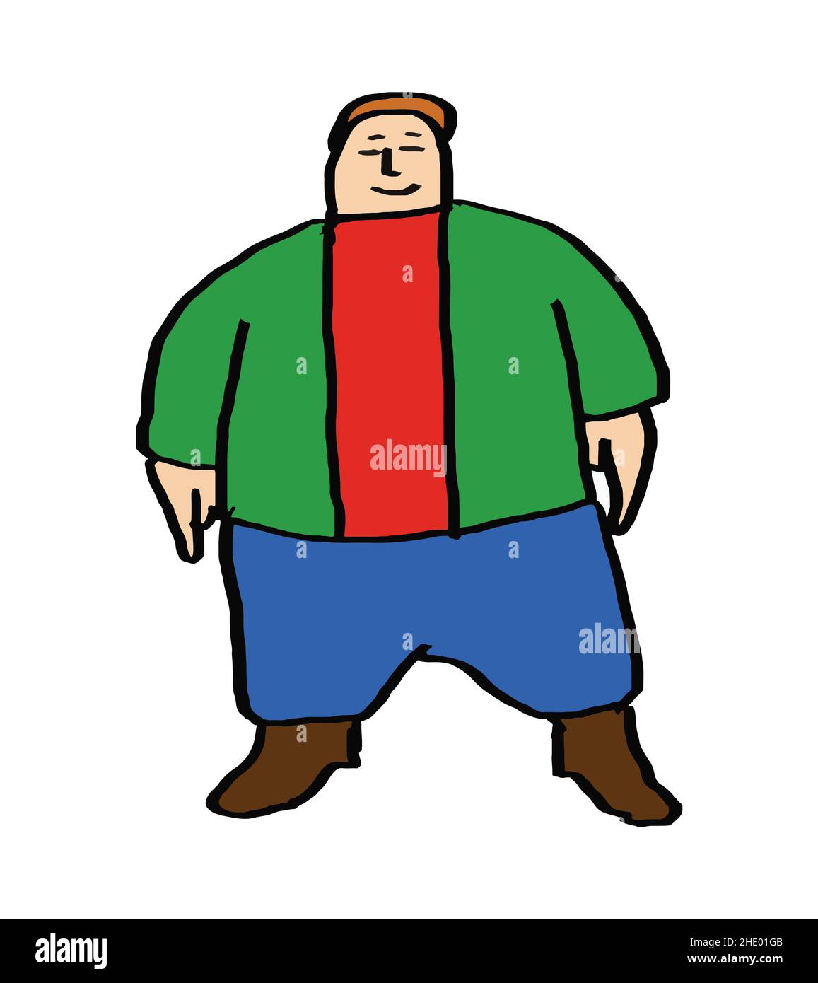 Young fat man vector Stock Vector Image & Art - Alamy