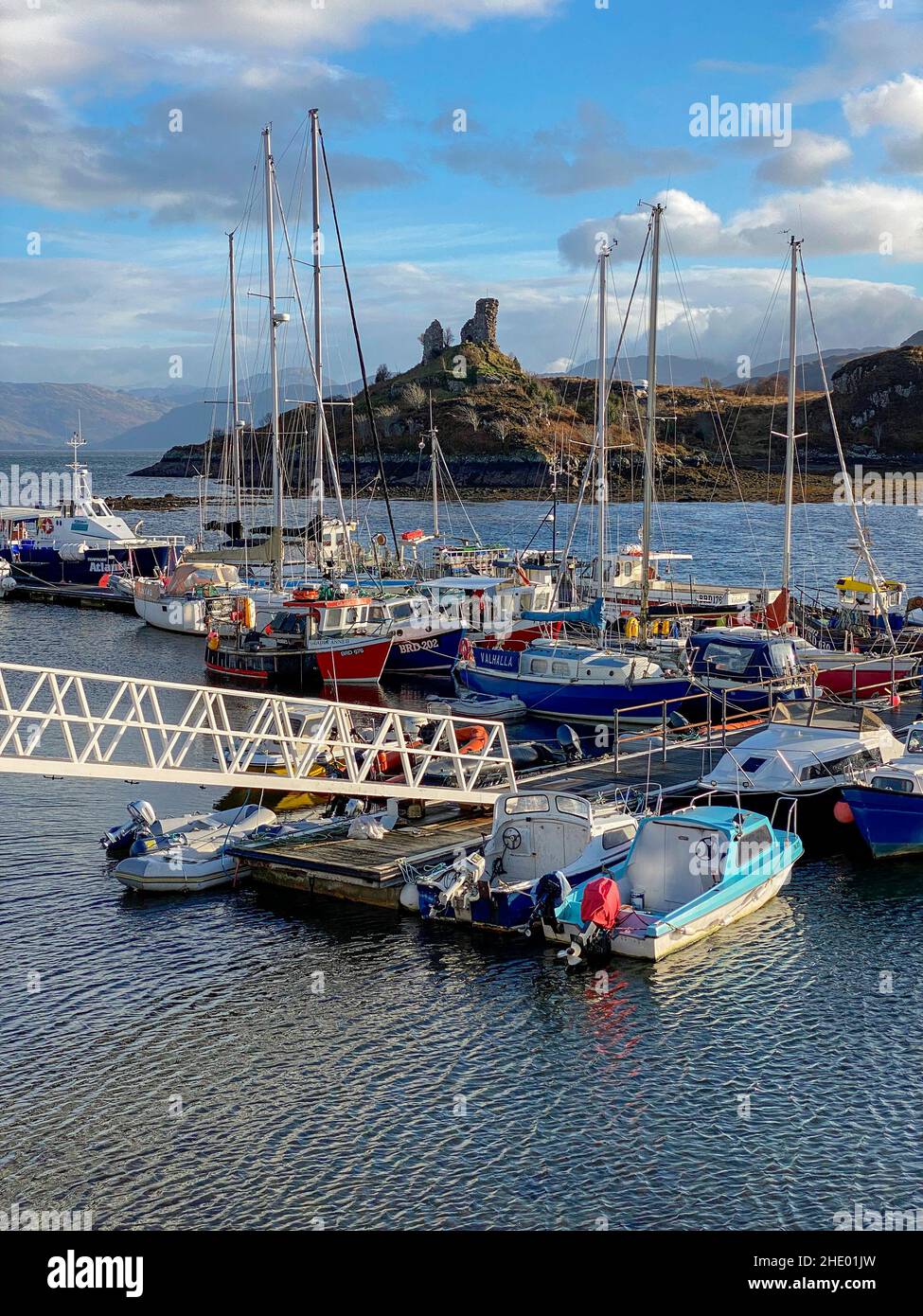 Caisteal Maol near the harbor of Kyleakin on the Isle of Skye, Scotland ...