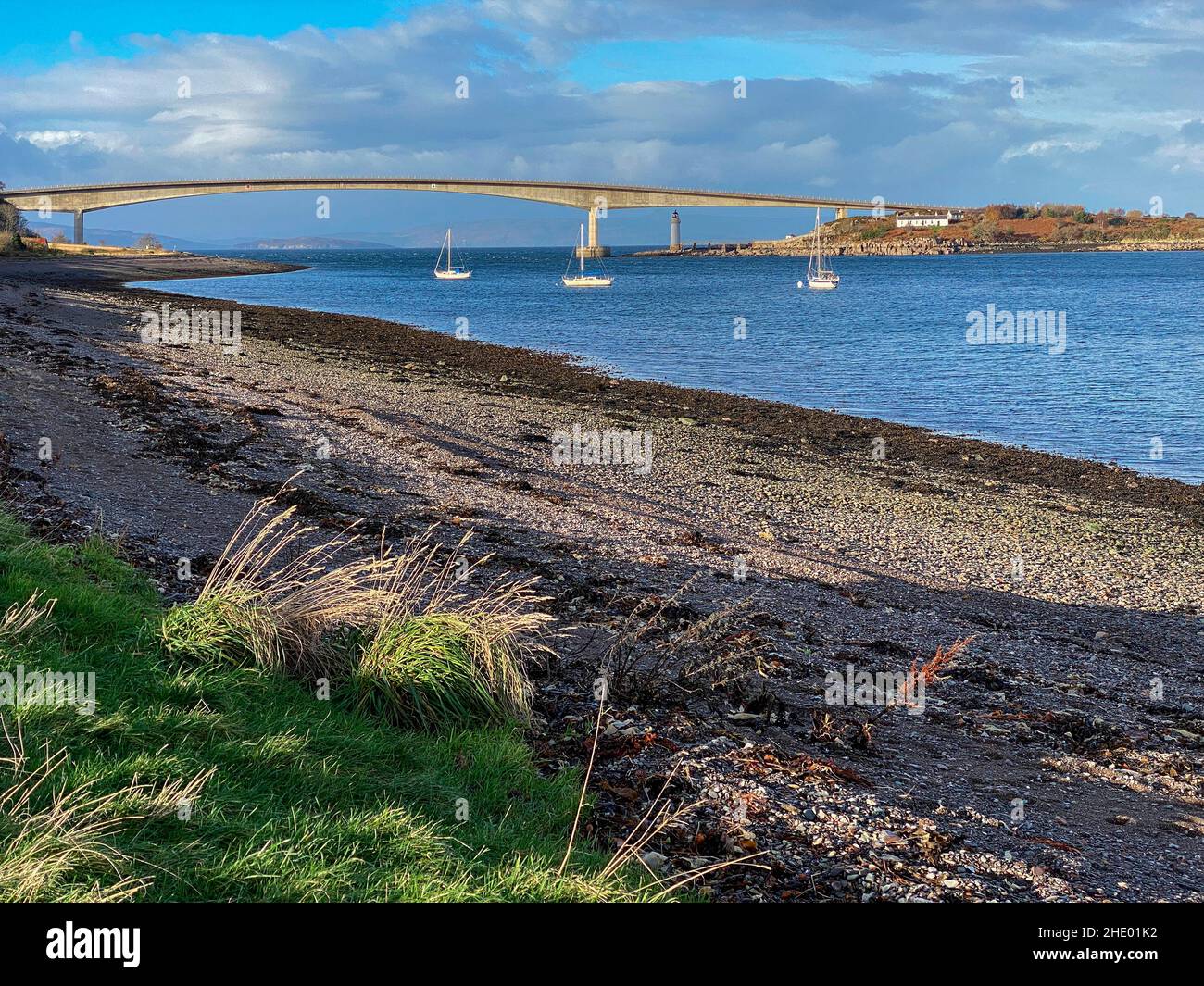 The road bridge over Loch Alsh to the Isle of Skye, Scotland. It links ...