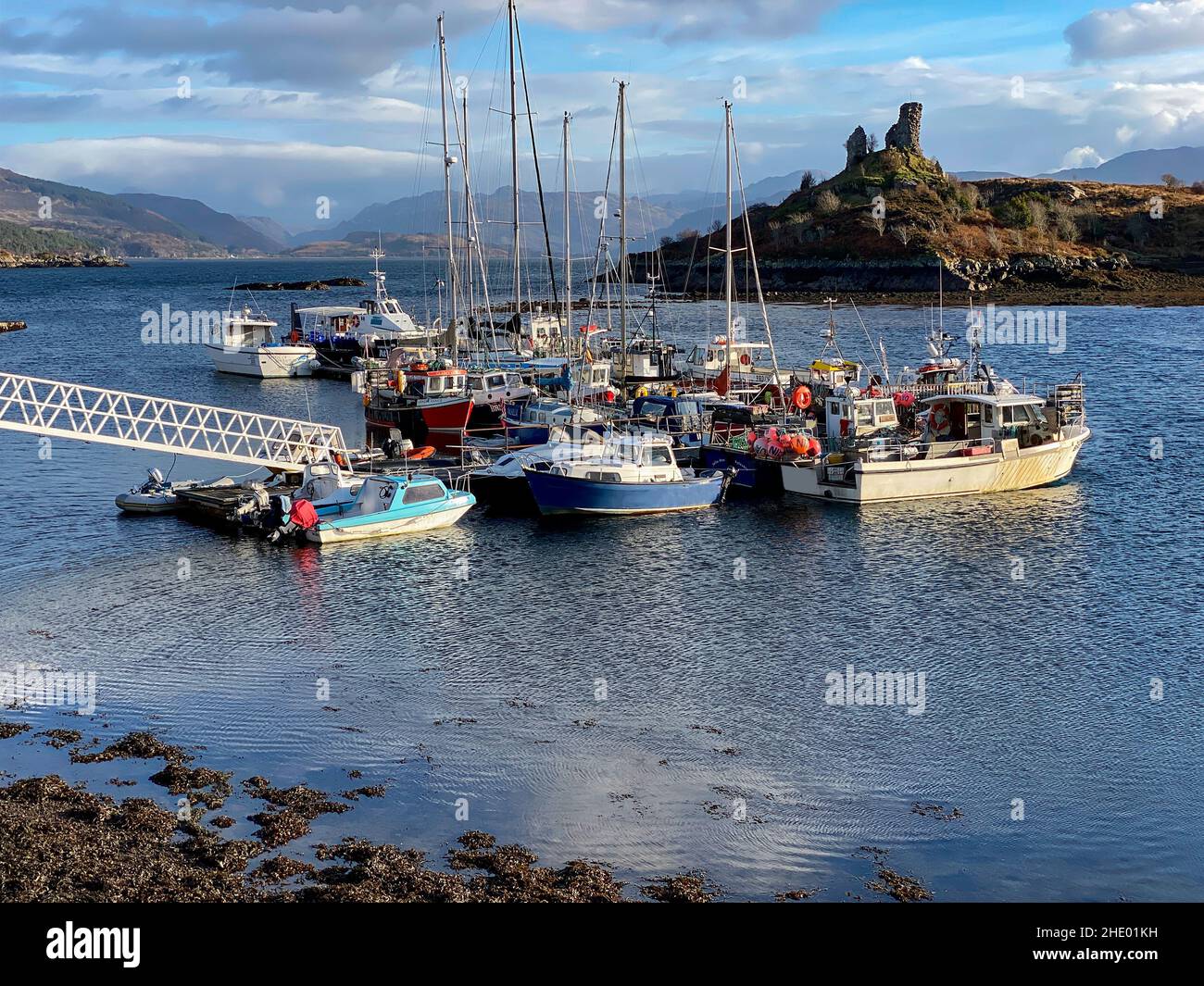 Caisteal Maol near the harbor of Kyleakin on the Isle of Skye, Scotland ...