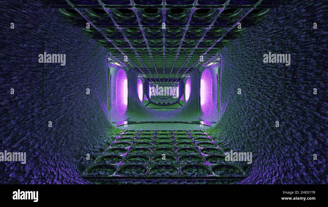 3d illustration of endless round 4K UHD tunnel Stock Photo - Alamy