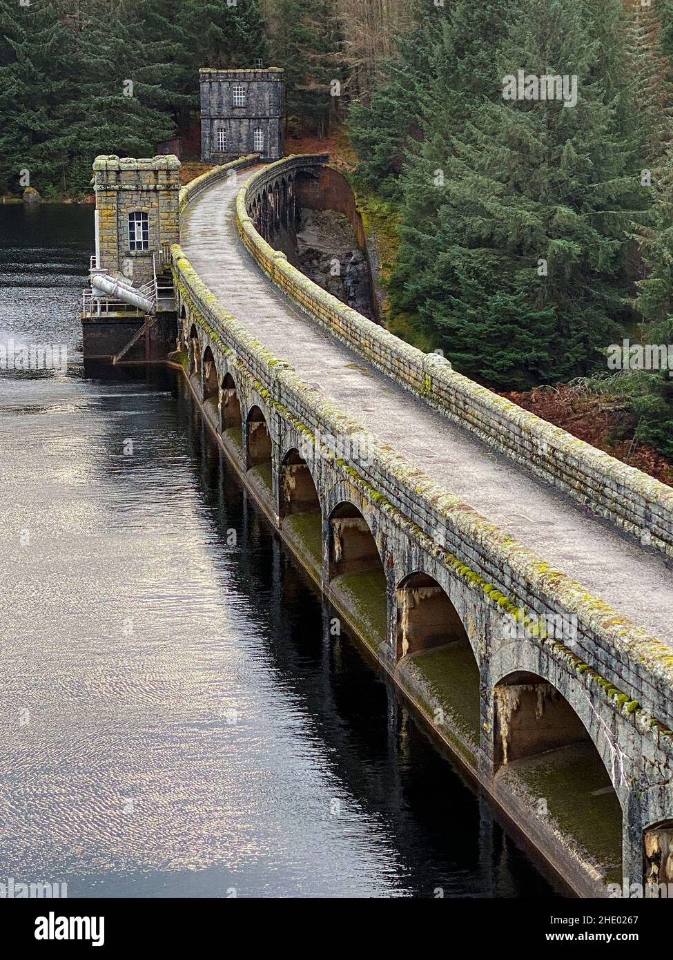 The Laggan Dam on the River Spean southwest of Loch Laggan in the ...