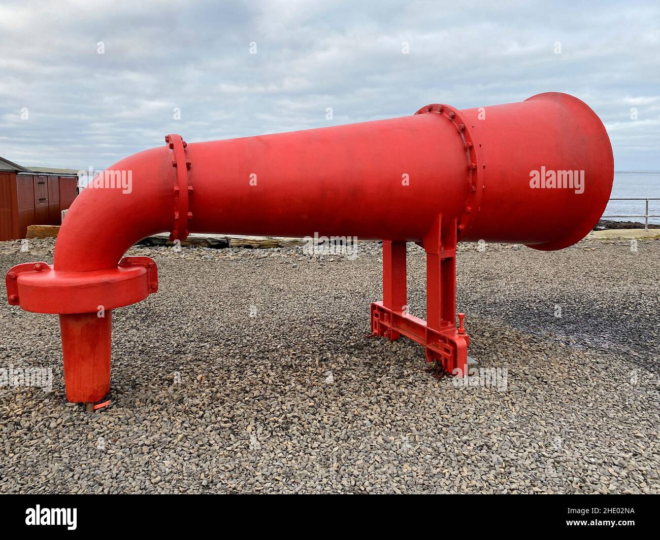 Foghorn at John o’Groats in Caithness on the north coast of Scotland. A ...