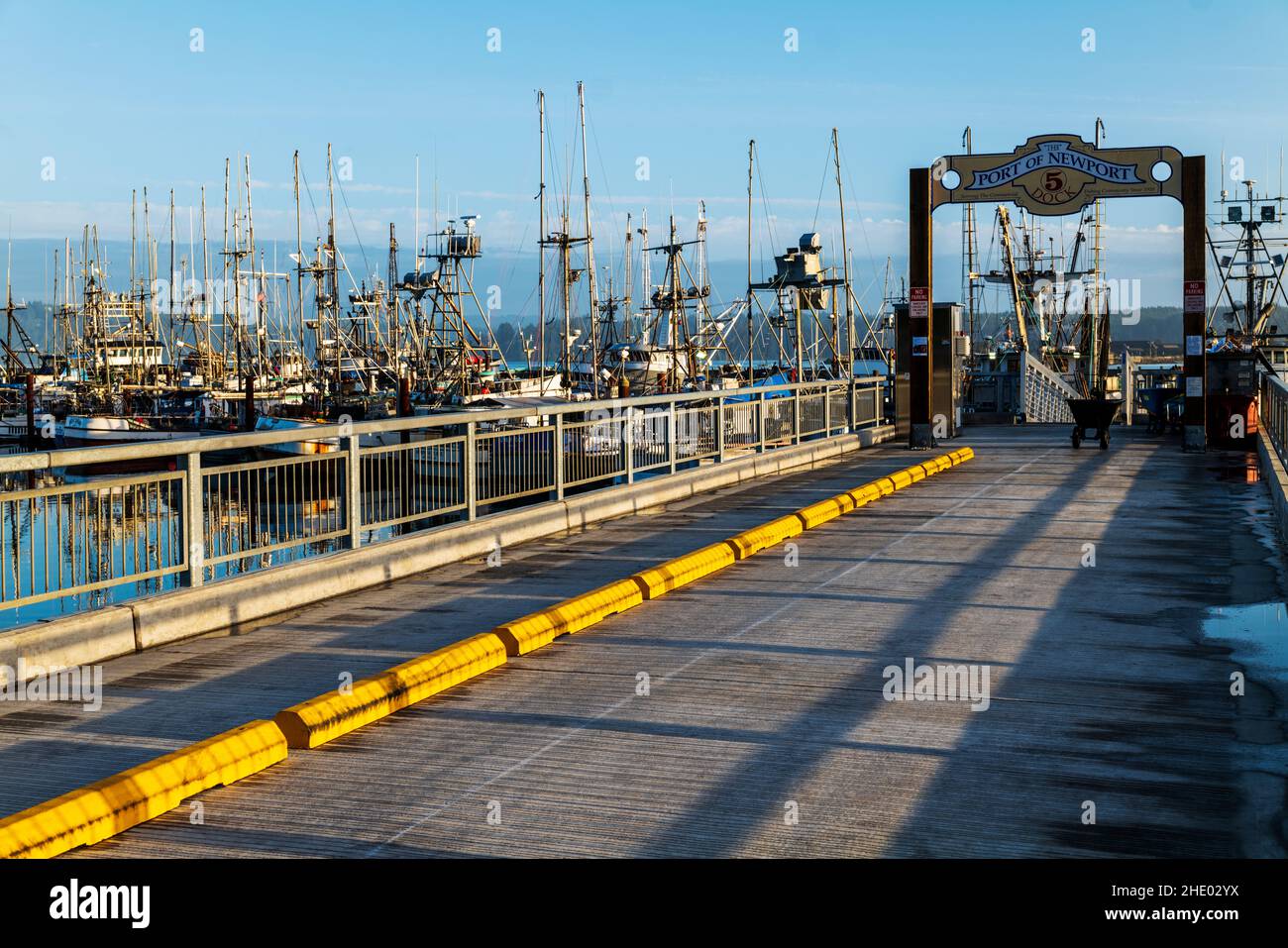Fishing boats at dock; harbor; Newport; Oregon; USA Stock Photo - Alamy