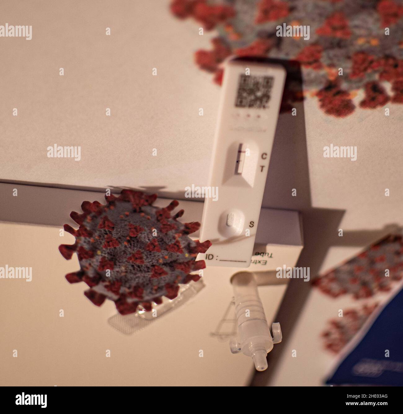 Covid 19 virus self test home testing Stock Photo - Alamy