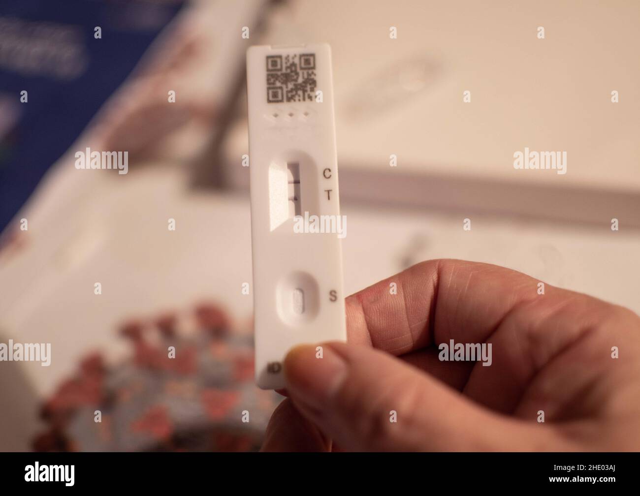 Covid 19 virus self test home testing Stock Photo - Alamy