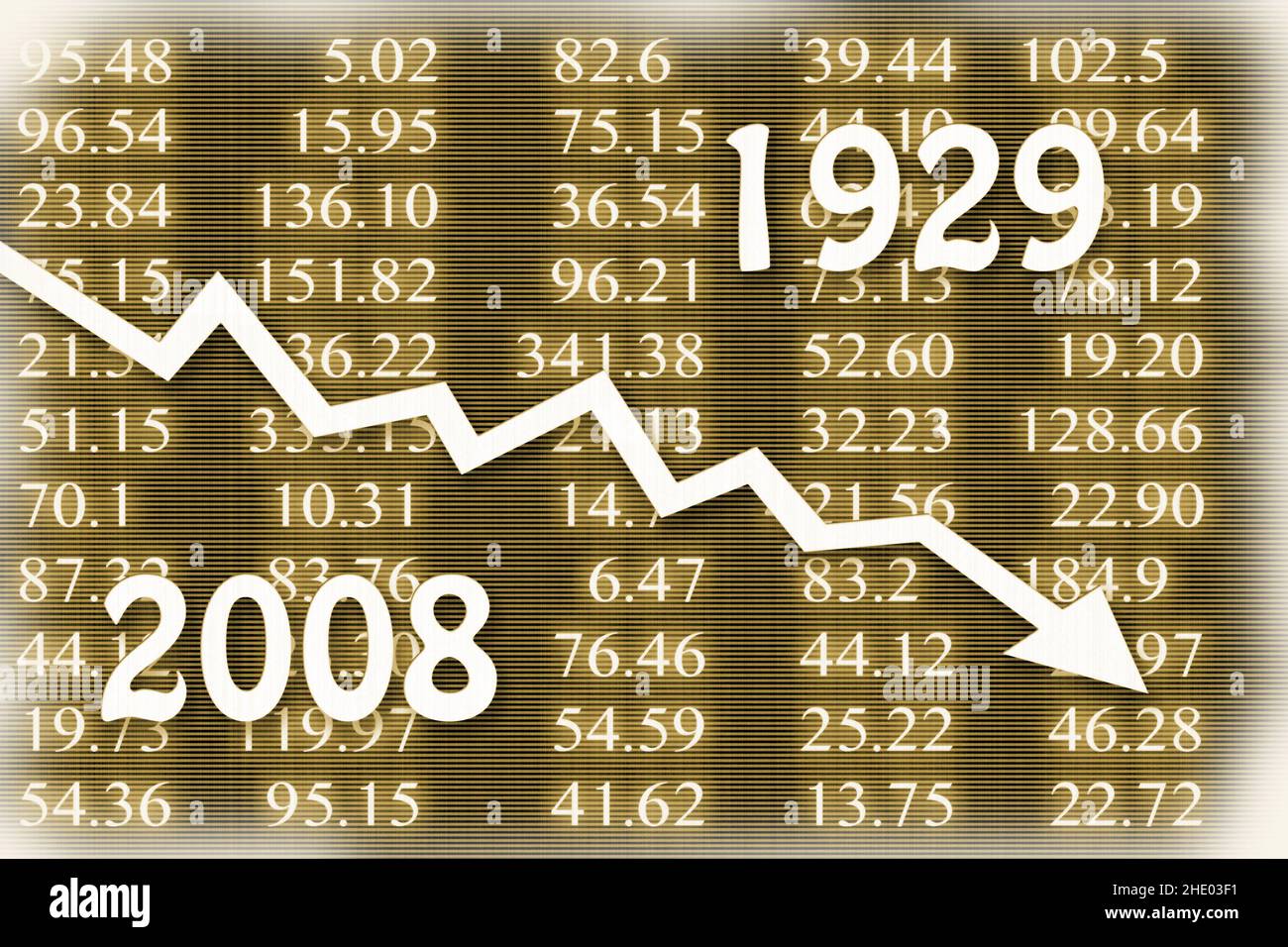 Economic crisis stock chart falling down business global concept Stock ...
