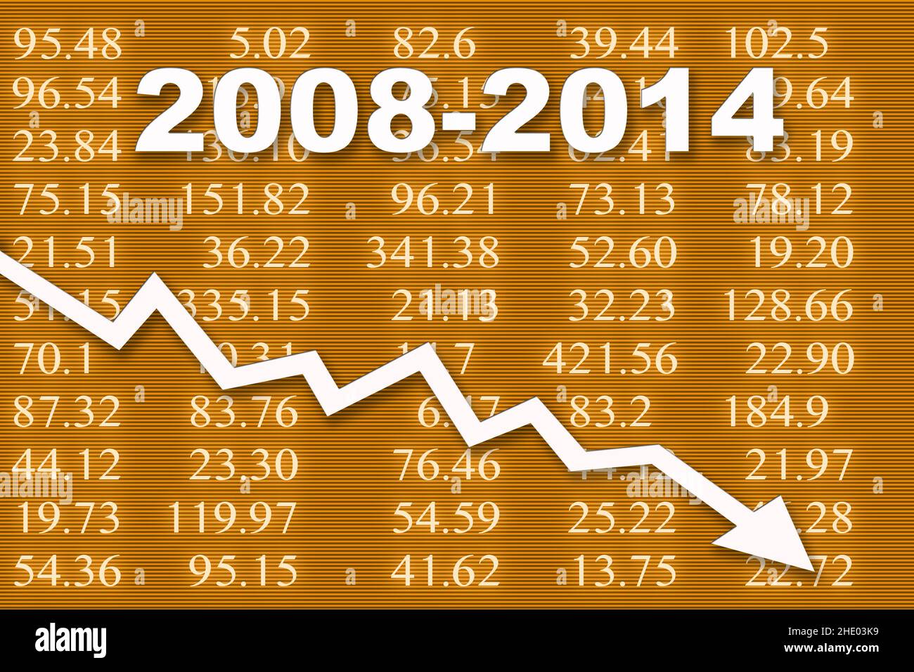 Economic crisis stock chart falling down business global concept Stock ...
