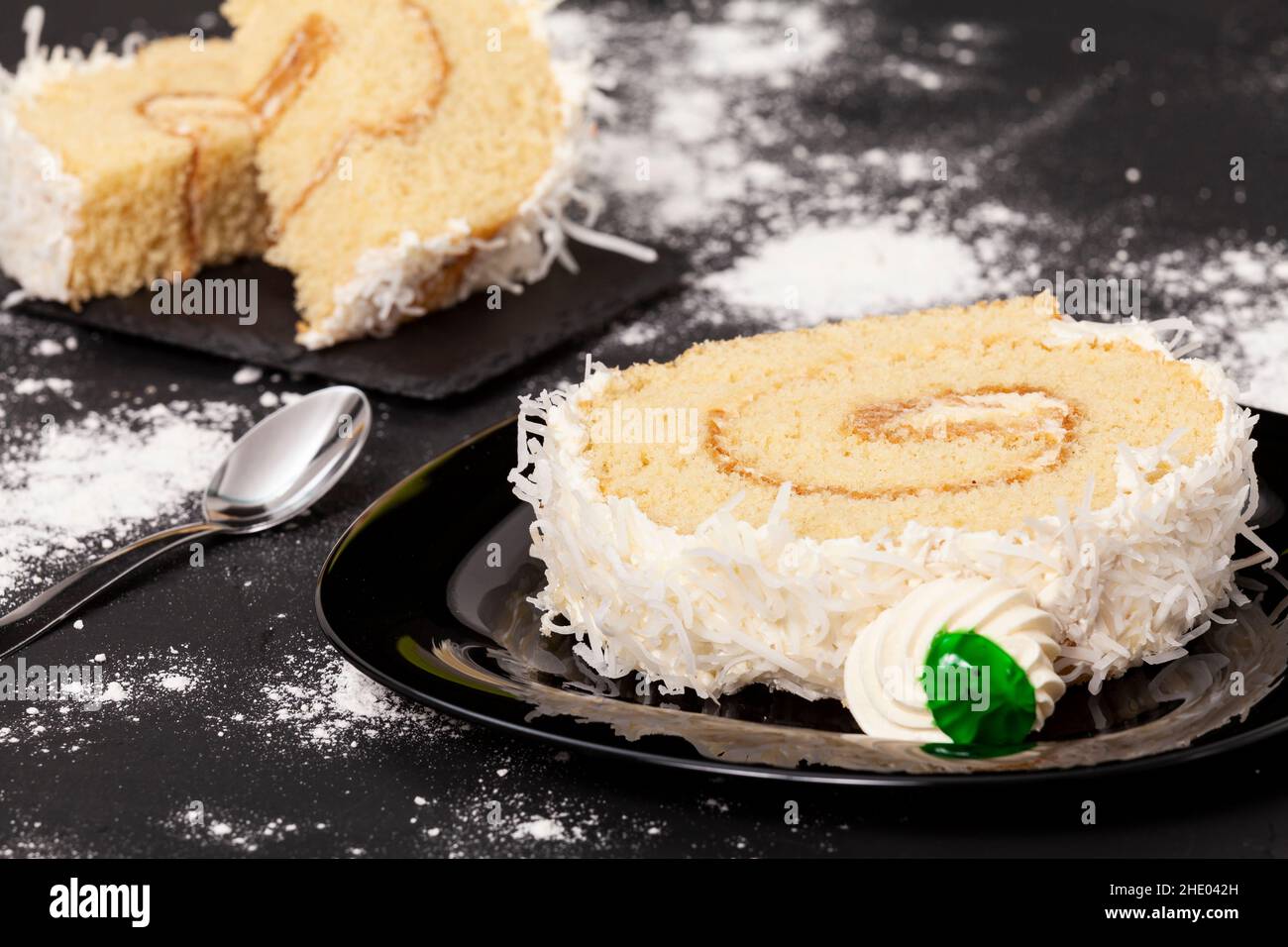 Tasty White Sweet Roll, Traditional Colombian Dessert Stock Photo - Alamy