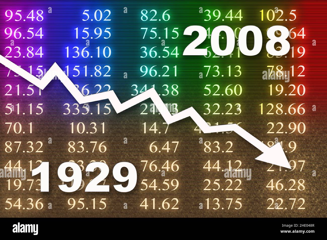 Economic crisis stock chart falling down business global concept Stock ...
