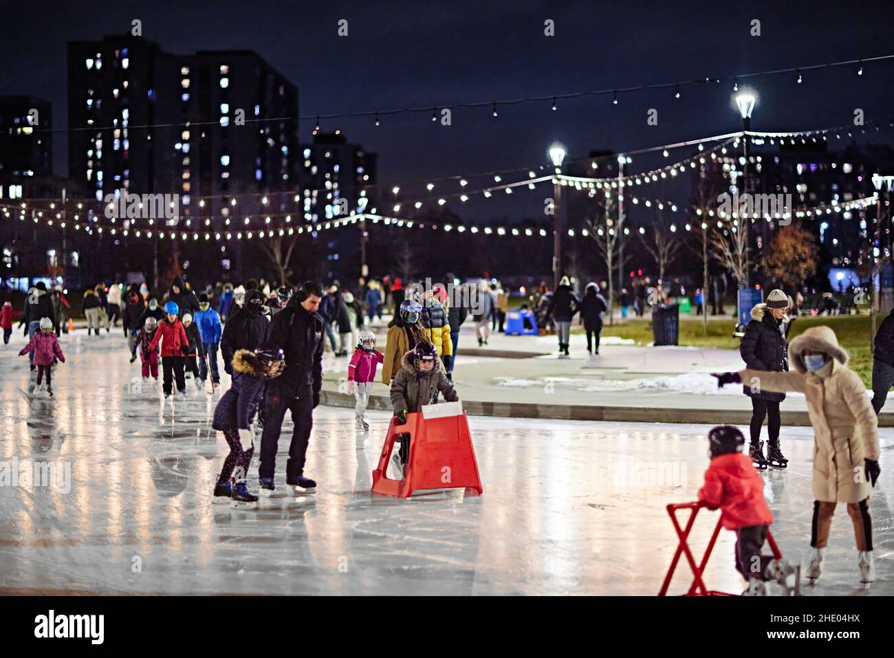 Outdoor winter skating Stock Photo - Alamy