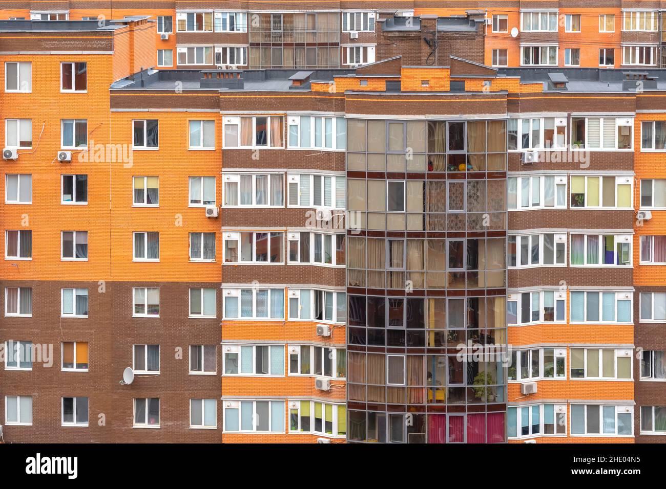 Residential Building. Construction of a high-rise building. Concept ...