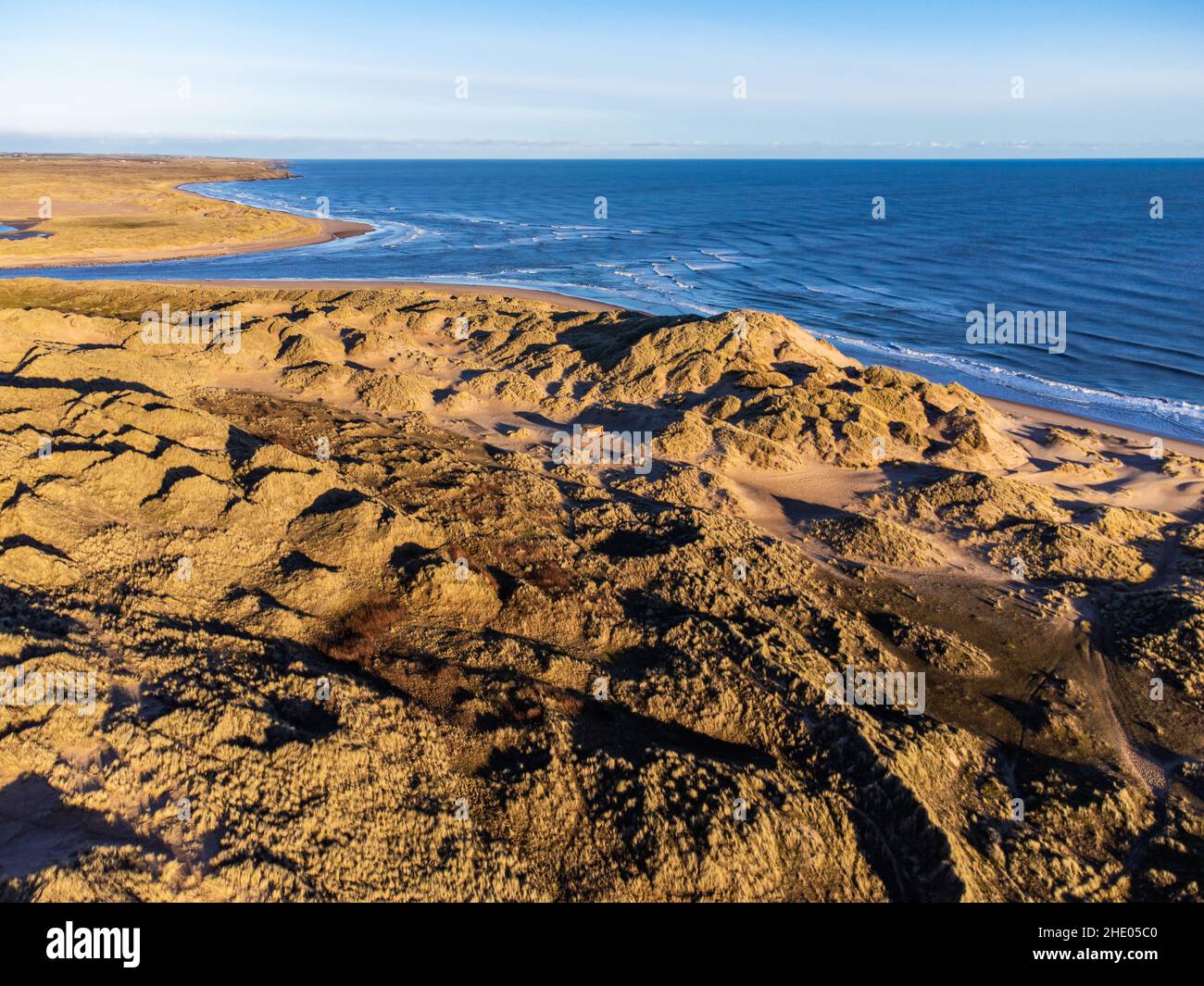 The Ythan Estuary of the River Ythan at Newburgh beach in Aberdeenshire ...