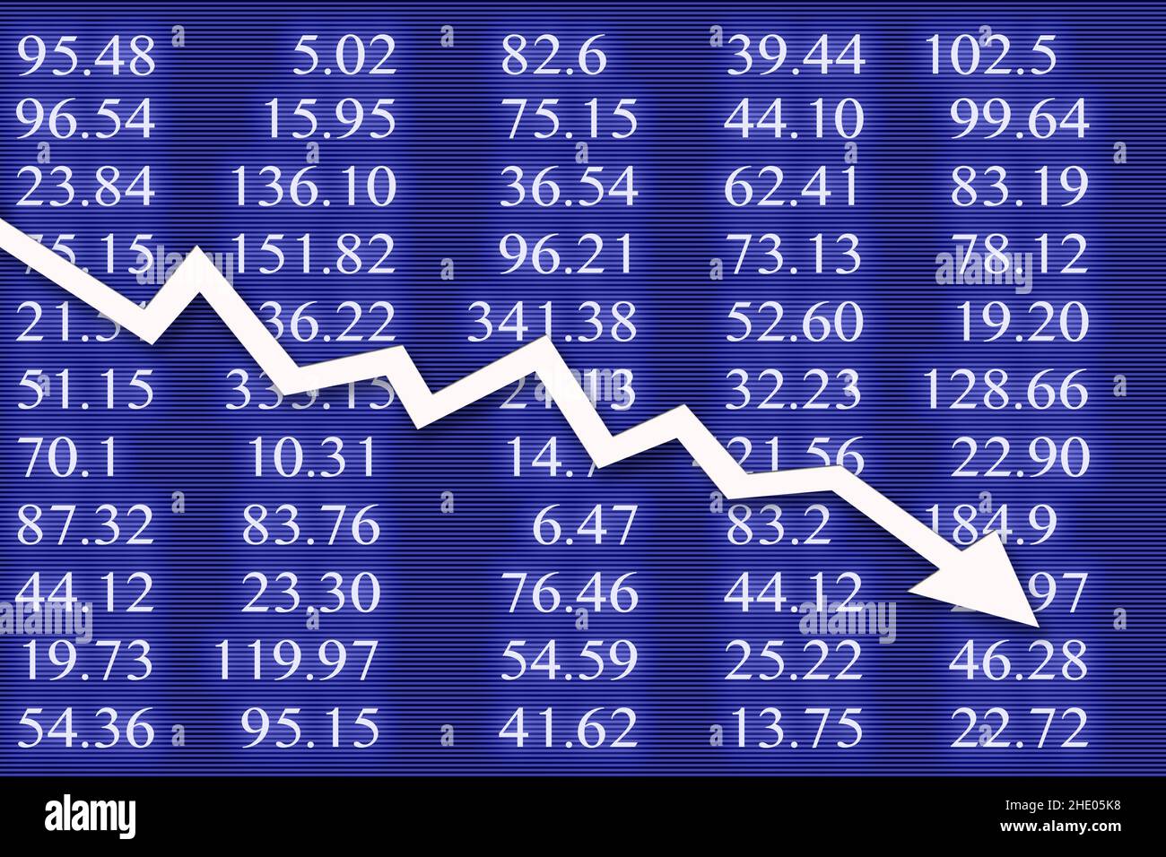 Economic crisis stock chart falling down business global concept Stock ...