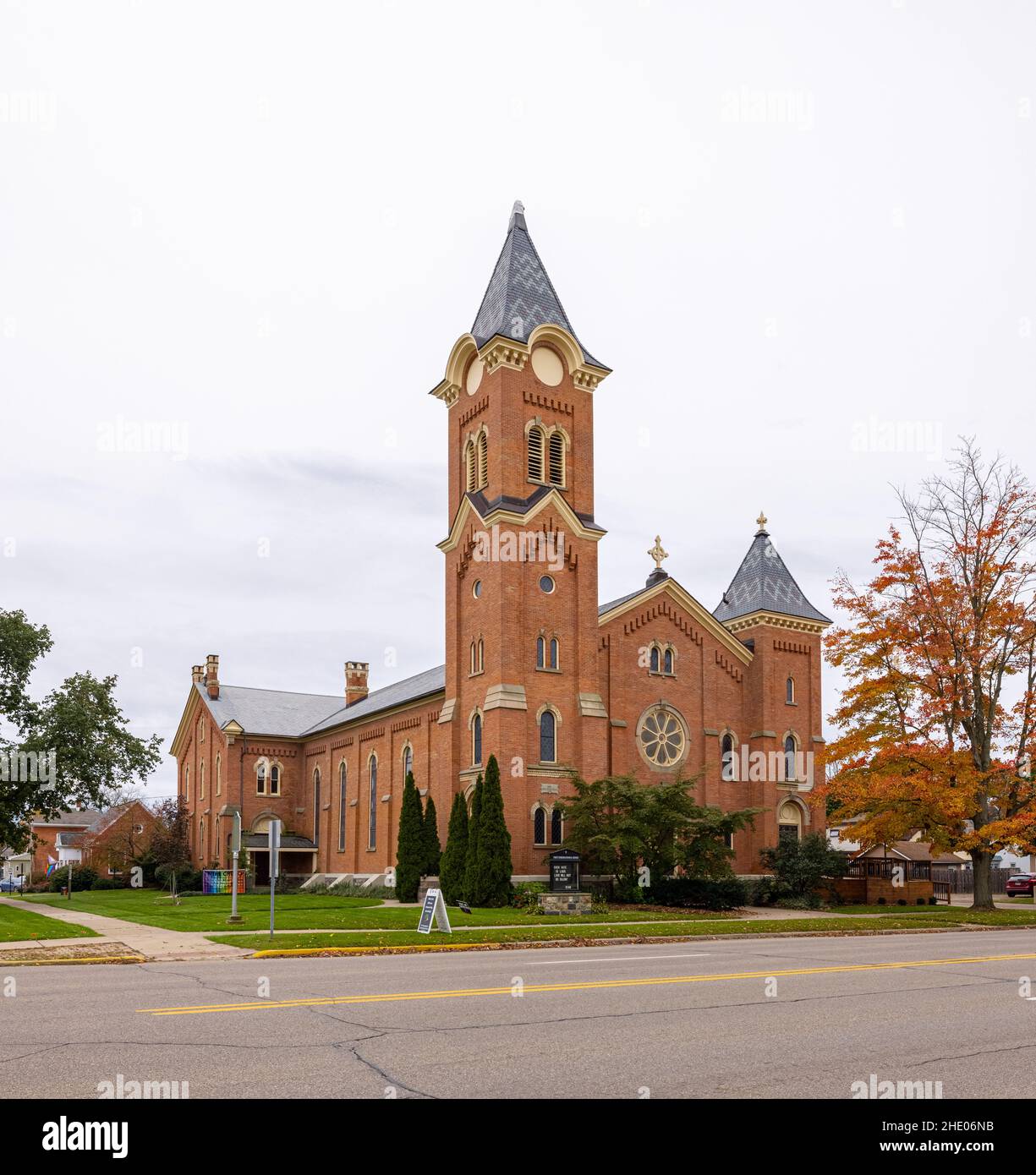 Charlotte, Michigan, USA - October 24, 2021: The First Congregational ...