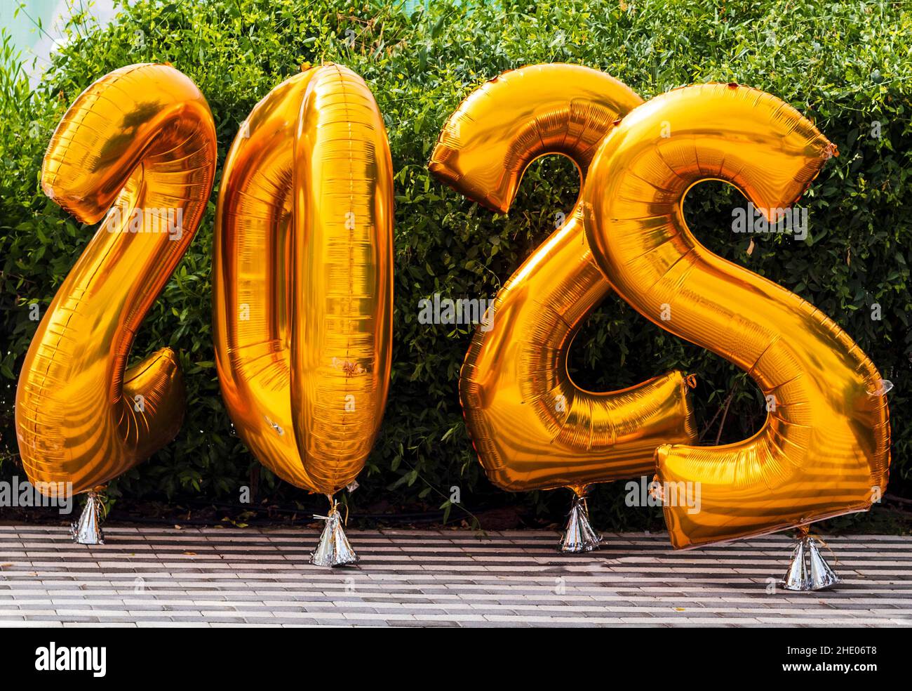 Balloons in shape of 2022 numbers Stock Photo - Alamy