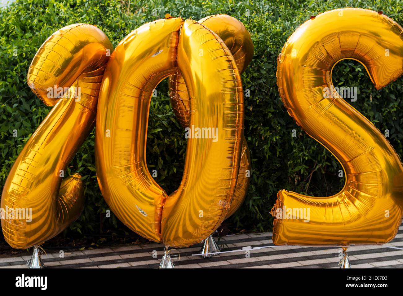 Balloons in shape of 2022 numbers Stock Photo - Alamy