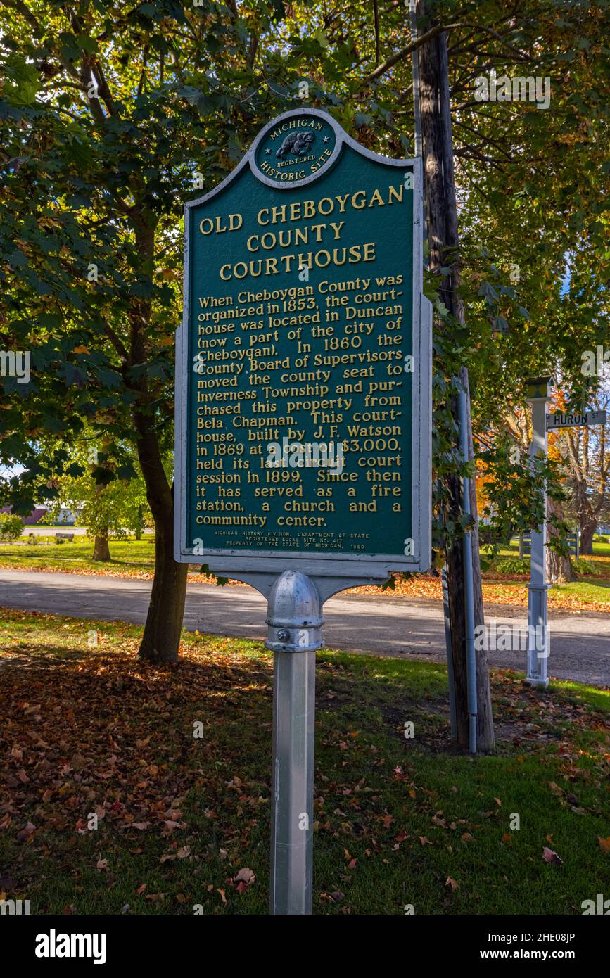 Cheboygan, Michigan, USA - October 23, 2021: The Cheboygan County ...