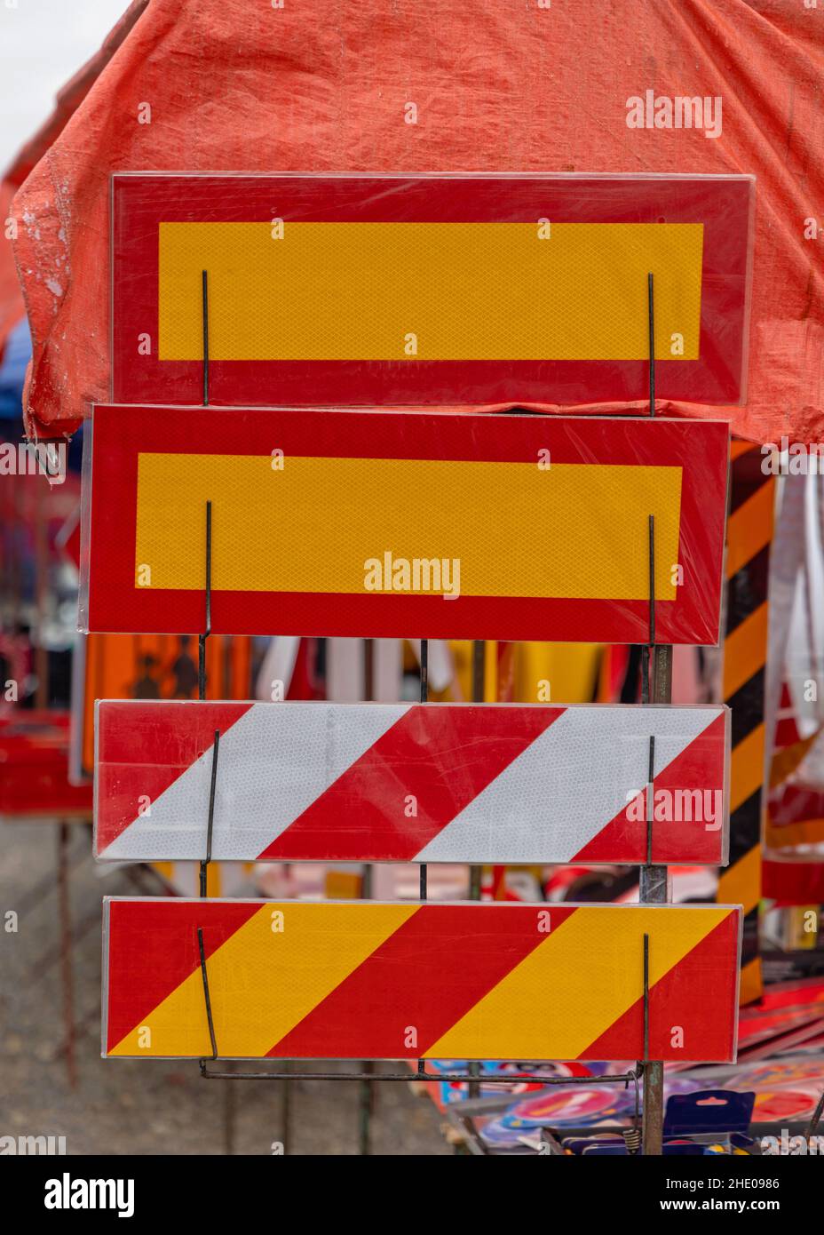 Reflective Marker Sign Boards For Trucks and Trailers Stock Photo - Alamy