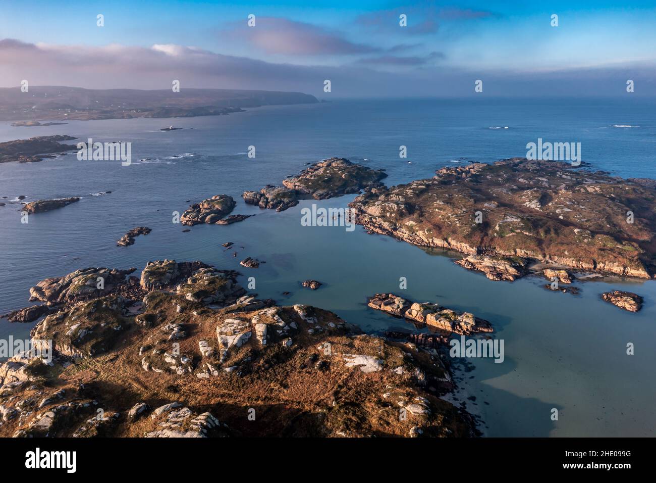 The beautiful Cloughglass bay and beach by Burtonport in County Donegal ...
