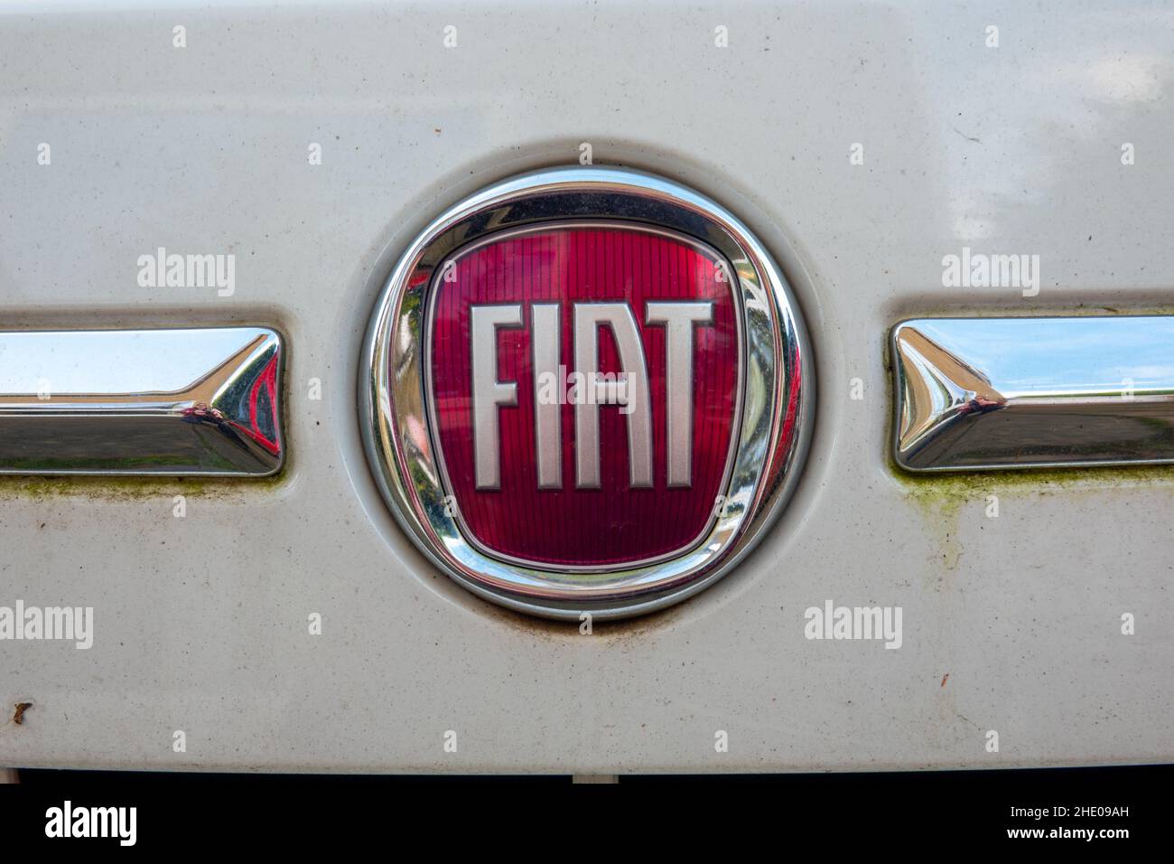 Fiat 500, Badge, dirty car Stock Photo - Alamy