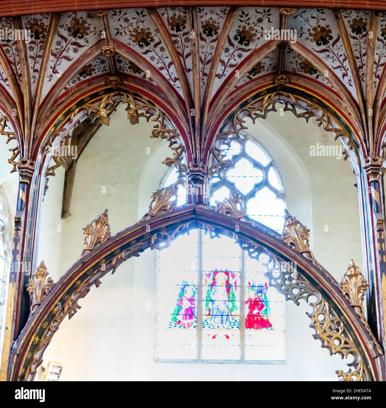 Rood screen Ranworth church Stock Photo - Alamy