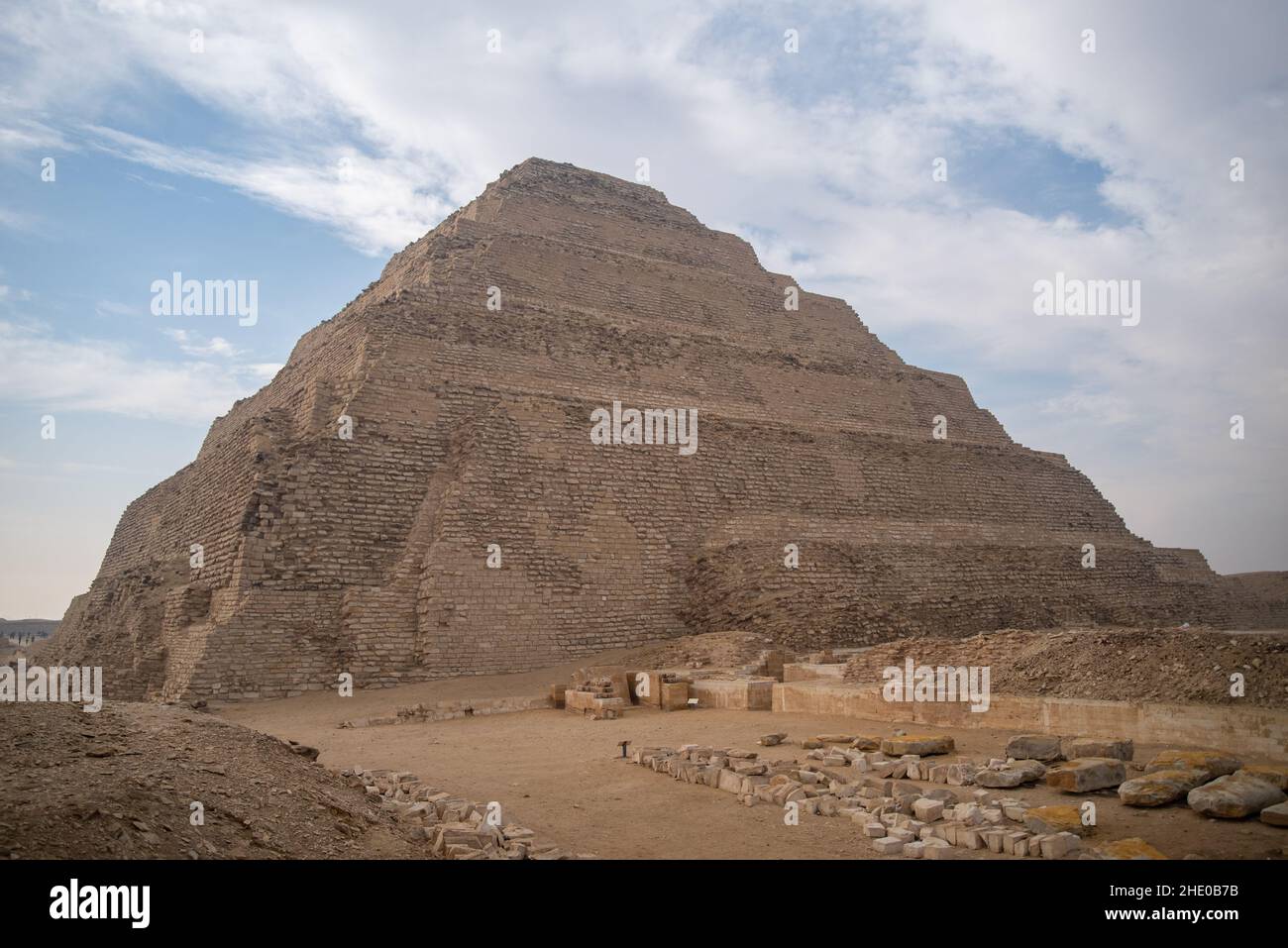Step pyramid of Djoser in Saqqara, an archeological remain in the ...
