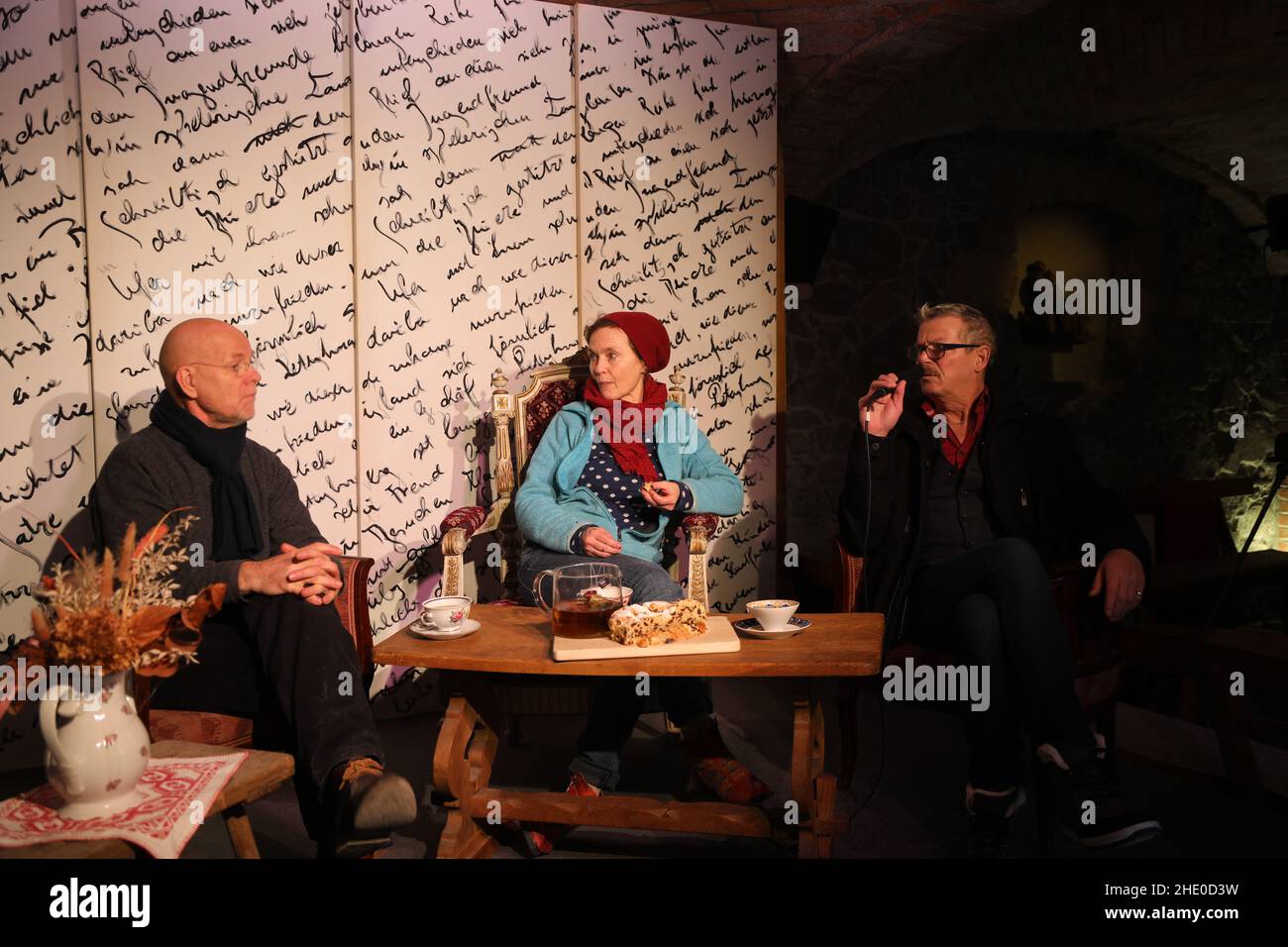 Dirk Neumann,Josephine Hoppe und Carsten Linke bei einem exklusiven ...