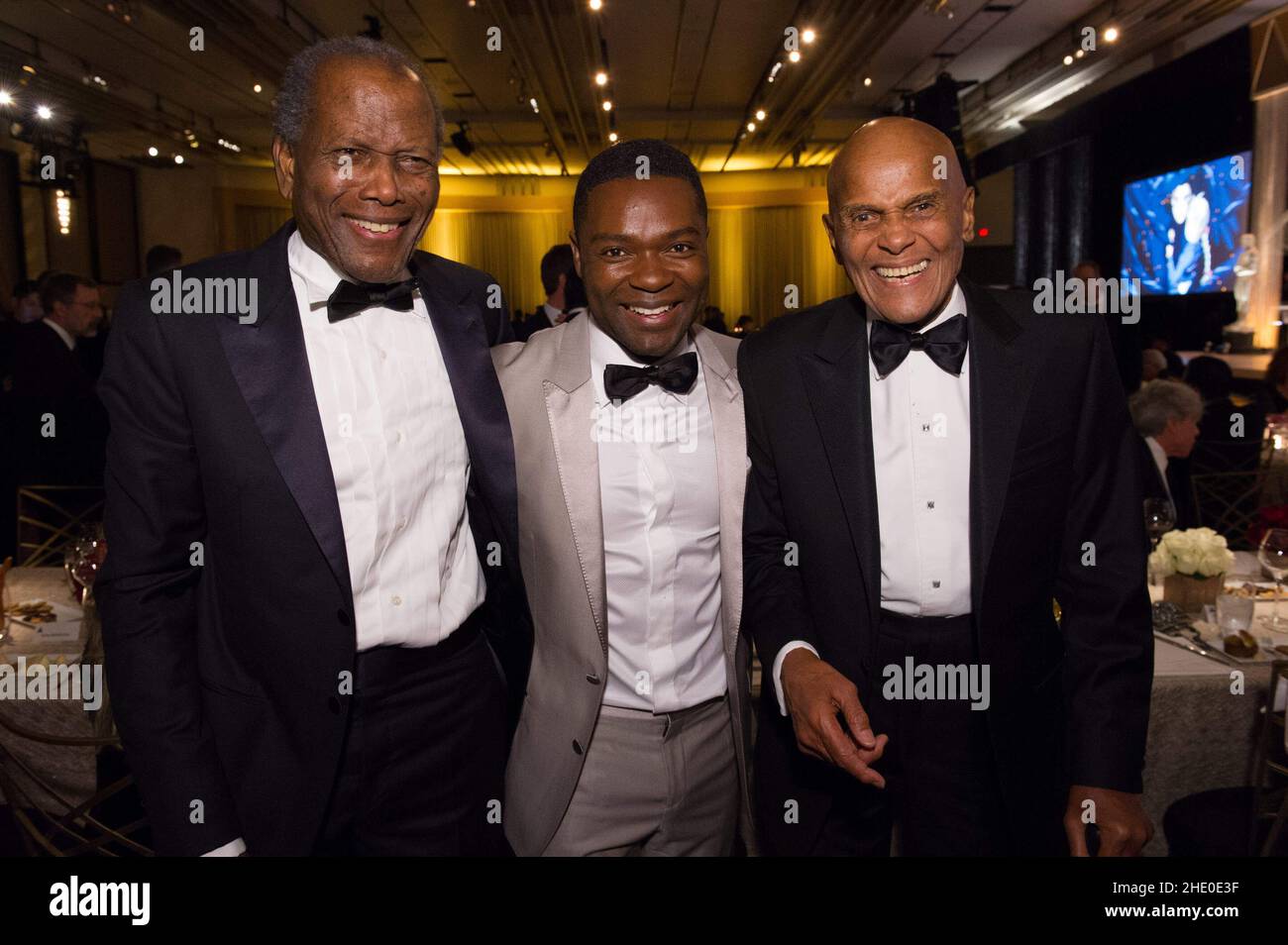 Sidney Poitier (left), David Oyelowo (center) and Jean Hersholt ...