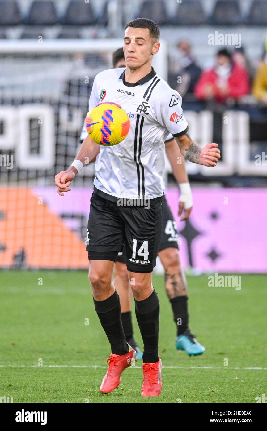 Alberto Picco stadium, La Spezia, Italy, January 06, 2022, Jakub Kawior ...