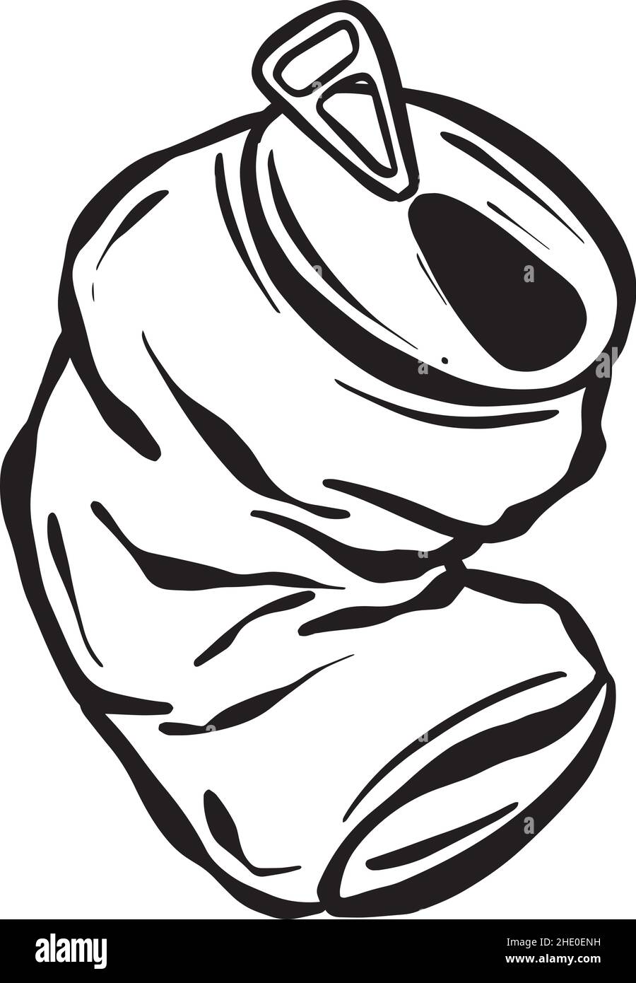 Crushed Coke Can Drawing