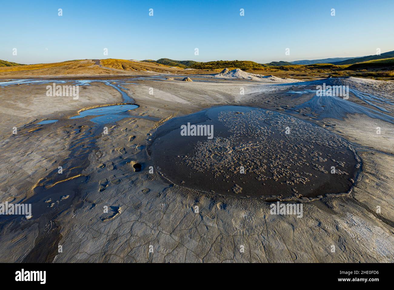 The mud volcanoes of Berca in Romania Stock Photo - Alamy