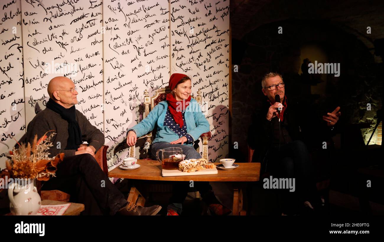 Dirk Neumann,Josephine Hoppe und Carsten Linke bei einem exklusiven ...