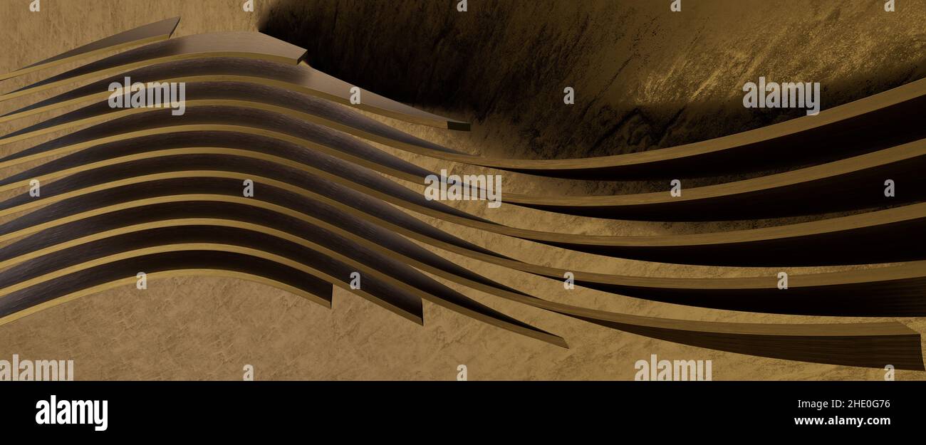 A digital render of a textured geometric gold background for wallpapers ...