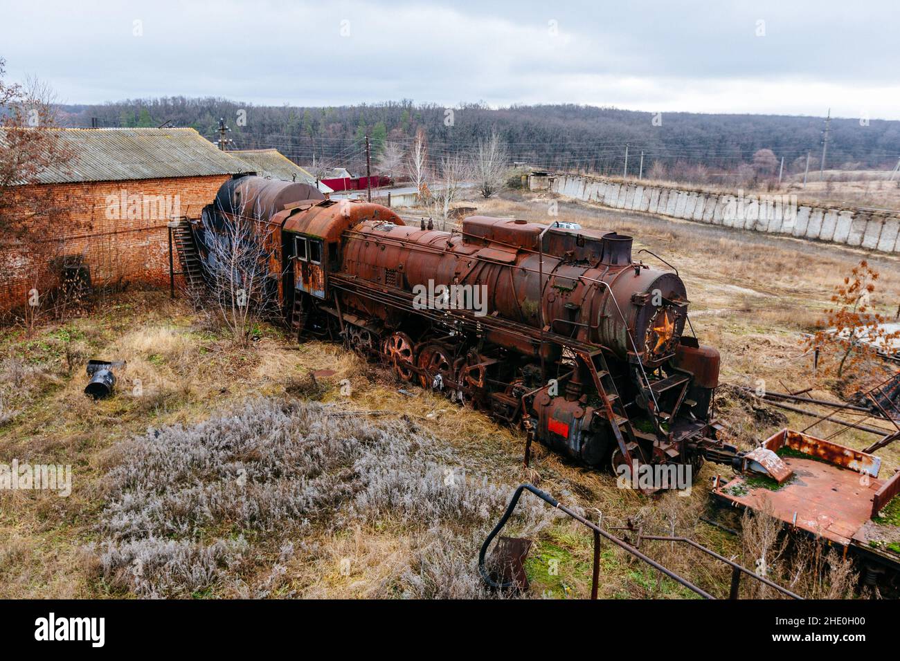 Abandoned steam locomotive hi-res stock photography and images - Alamy