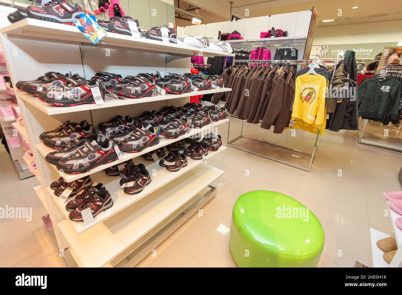 Johannesburg, South Africa - April 30, 2009: Interior of Woolworths ...