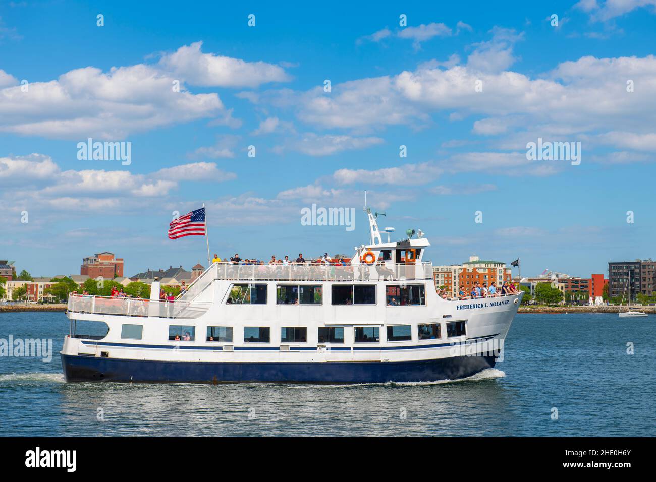 Boston Harbor Cruise ship FREDERICK L. NOLAN JR sail in Boston Harbor ...